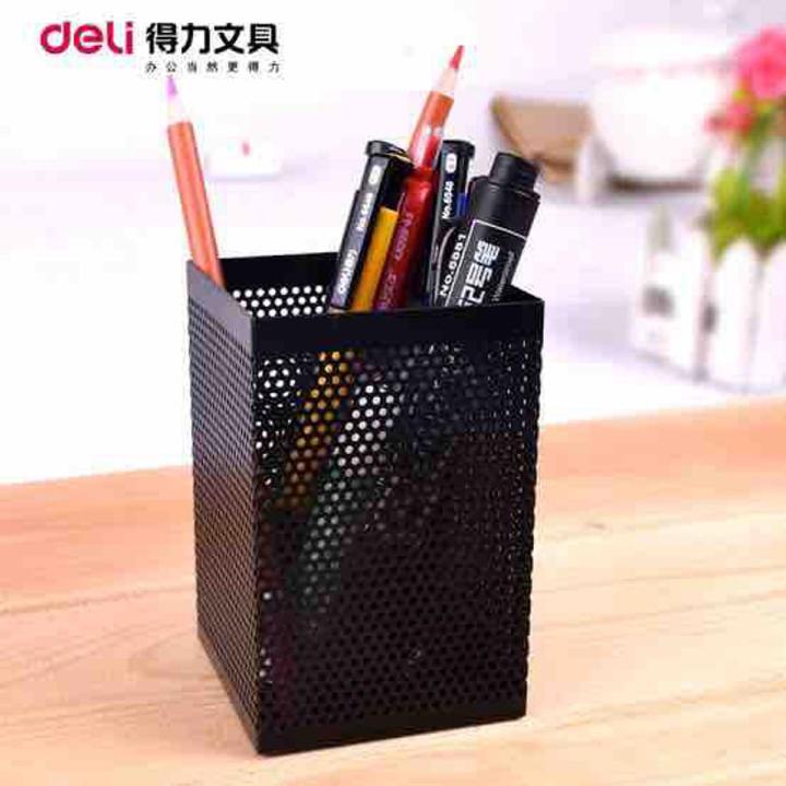 Deli Pen Holder or Stand Square -Black | Daraz.com.bd