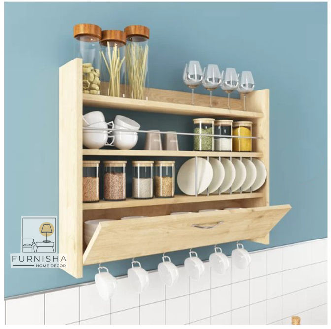Organize Your Kitchen With The Multipurpose Wall Mounted Shelves- Tea ...