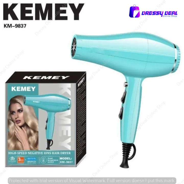 Kemy Multifunctional Hair Dryer KM-9837 900 Watt | Daraz.com.bd