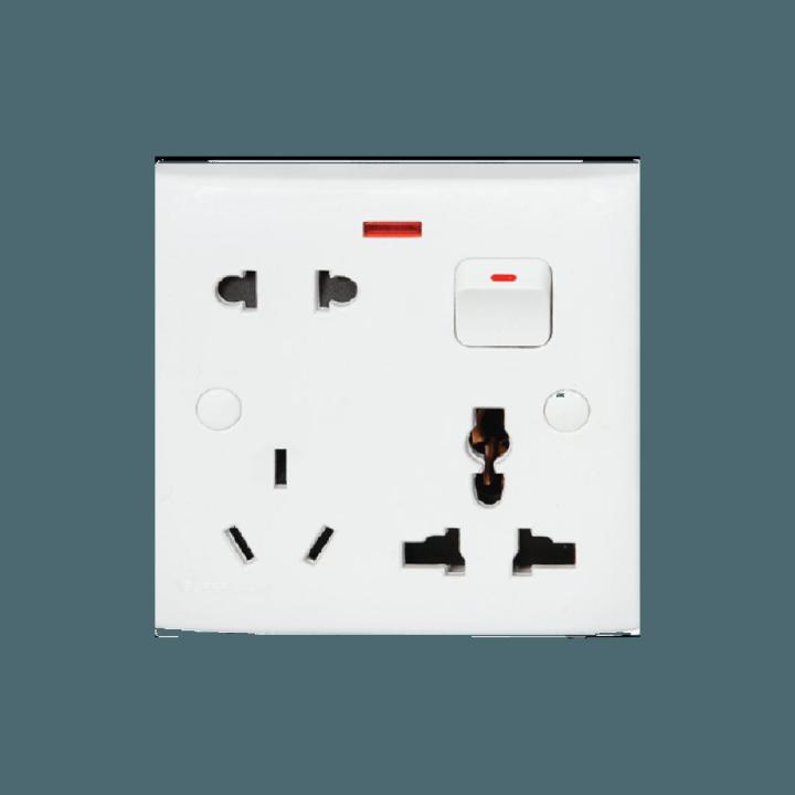 Super Star Slim 6 pin Multi All Rounder Combined Socket with Switch | Daraz.com.bd
