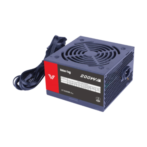 Value-Top VT-S200B Plus Real 200W Black ATX Power Supply with Flat ...