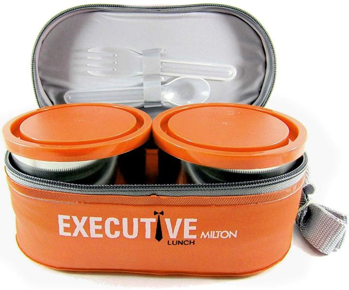 Milton Executive Lunch Box Set of 3 Orange | Daraz.com.bd