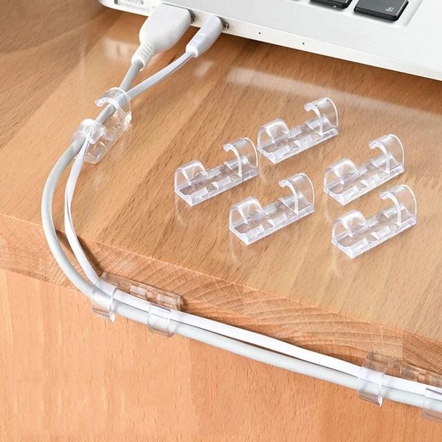 Self Adhesive Cable Clips Organizer USB Mobile Data Charger Cable Wire ...