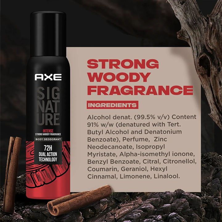 Axe Signature Body Deodorant Spray - Intense, Long Lasting, No Gas, For ...