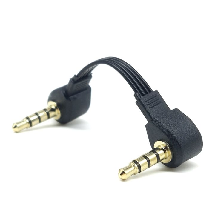Short 5CM 20CM 3.5 MM Plug To Plug 90° Right Angled Aux Audio Cable ...