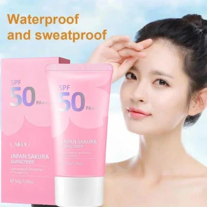 LAIKOU Japan Sakura Face Sunscreen SPF50 PA+++ 50gm | Daraz.com.bd