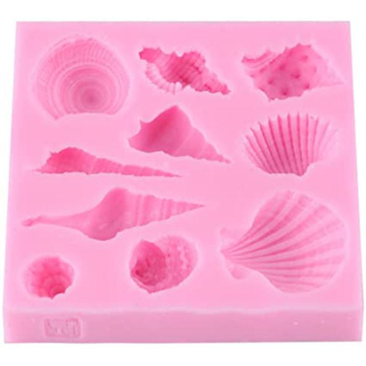 Sea Shells Icing Fondant Gumpaste Cake Decors Mold Mould Candy ...