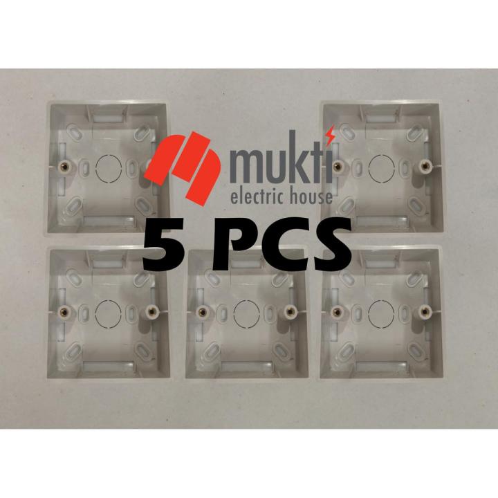 5Pcs One Gang PVC China Made MK Type White Junction Box for Electrical ...