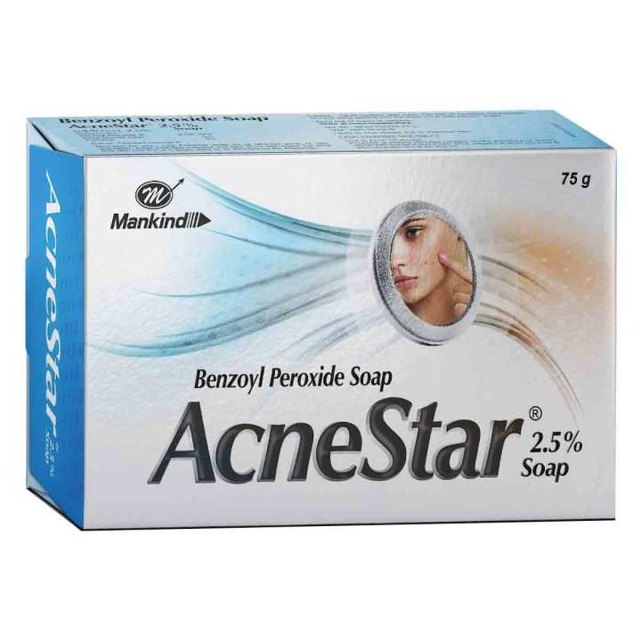 AcneStar Benzoyl Peroxide Soap | 75 gm | Made in India | Daraz.com.bd
