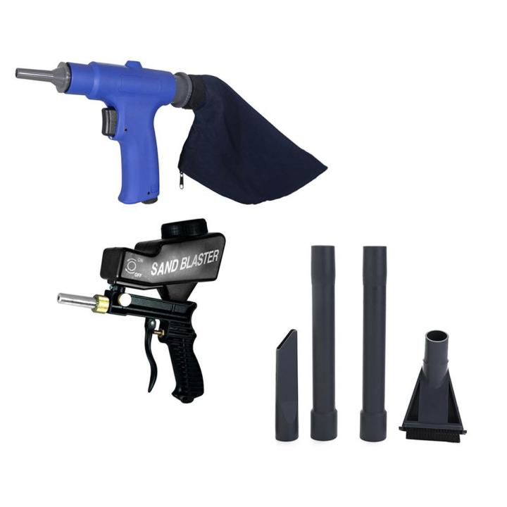 2 in 1 Set Portable (Air Vacuum Blower Suction + Sand Blaster ...