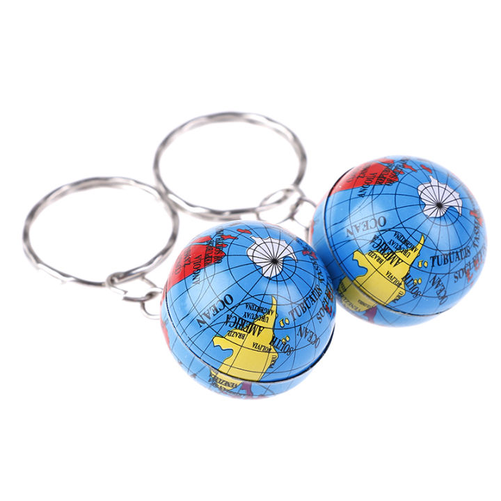 【Yurui】2PCs world map keychain jewelry Earth Globe pendant gift | Daraz ...