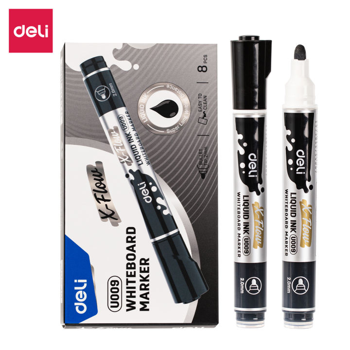 Deli EU009-BK Whiteboard Marker - 8pcs | Daraz.com.bd