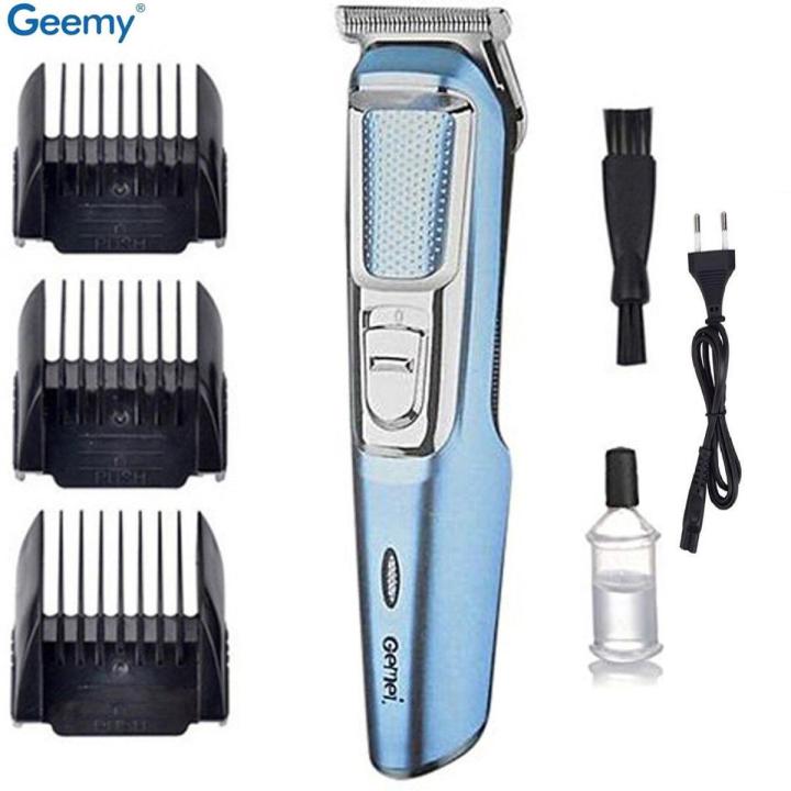 Geemy Gm-6077 Cordless 3 clipper Unique design Hair and Beard Trimmer ...