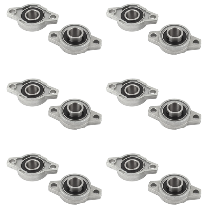 KFL002 FL002 Self Aligning Pillow Block Flange Bearing 15mm 12PCS ...