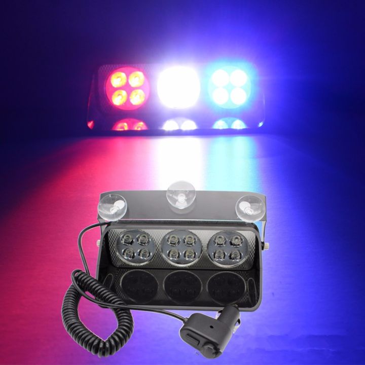 CYAN SOIL BAY Car Fireman truck Emergency flasher Fog lamp 24W 12 led ...