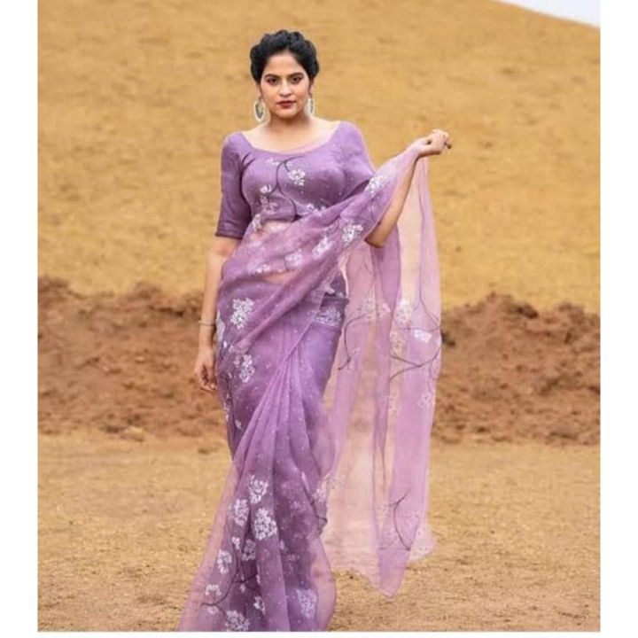 Exclusive Designer Hand Print Resom silk Saree / Resom suti Saree Super ...