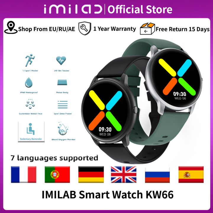 Original IMILAB KW66 Smart Watch Man Women 1.28” 3D HD curved Screen ...