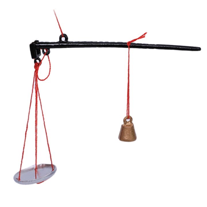 1:12 Miniature Platform Balance Scale Rod Scale Scale Hook Miniatures ...