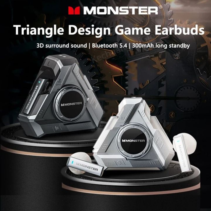 Original Monster XKT22 Bluetooth 5.4 Wireless Headphones TWS Gaming ...