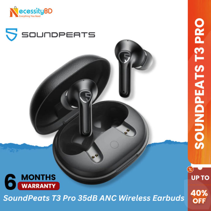 Bluetooth Earbuds SOUNDPEATS T3 Pro ANC Bluetooth Earbusd Wireless ...
