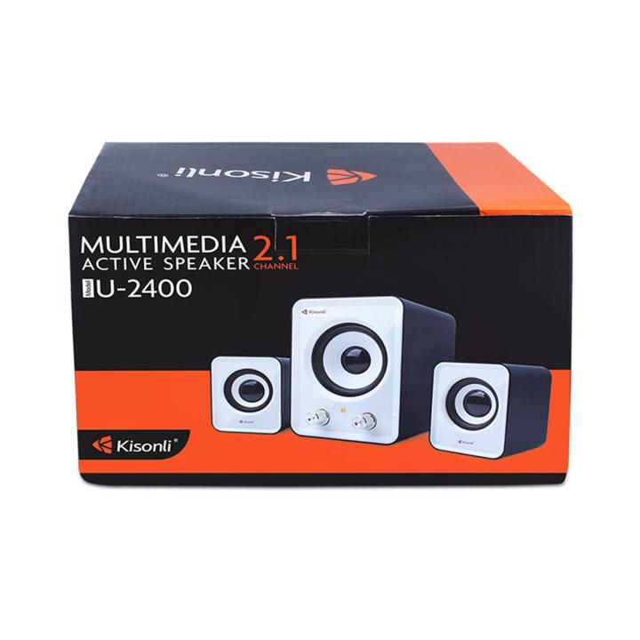 Kisonli 2.1 (U-2400 with Sub Woofer) USB Mini Speaker | Daraz.com.bd