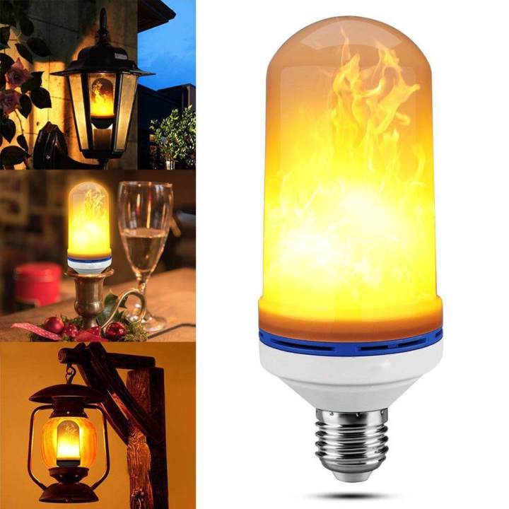 LED Flame Effect Light Bulb, Upgraded Creative Flickering Emulation ...