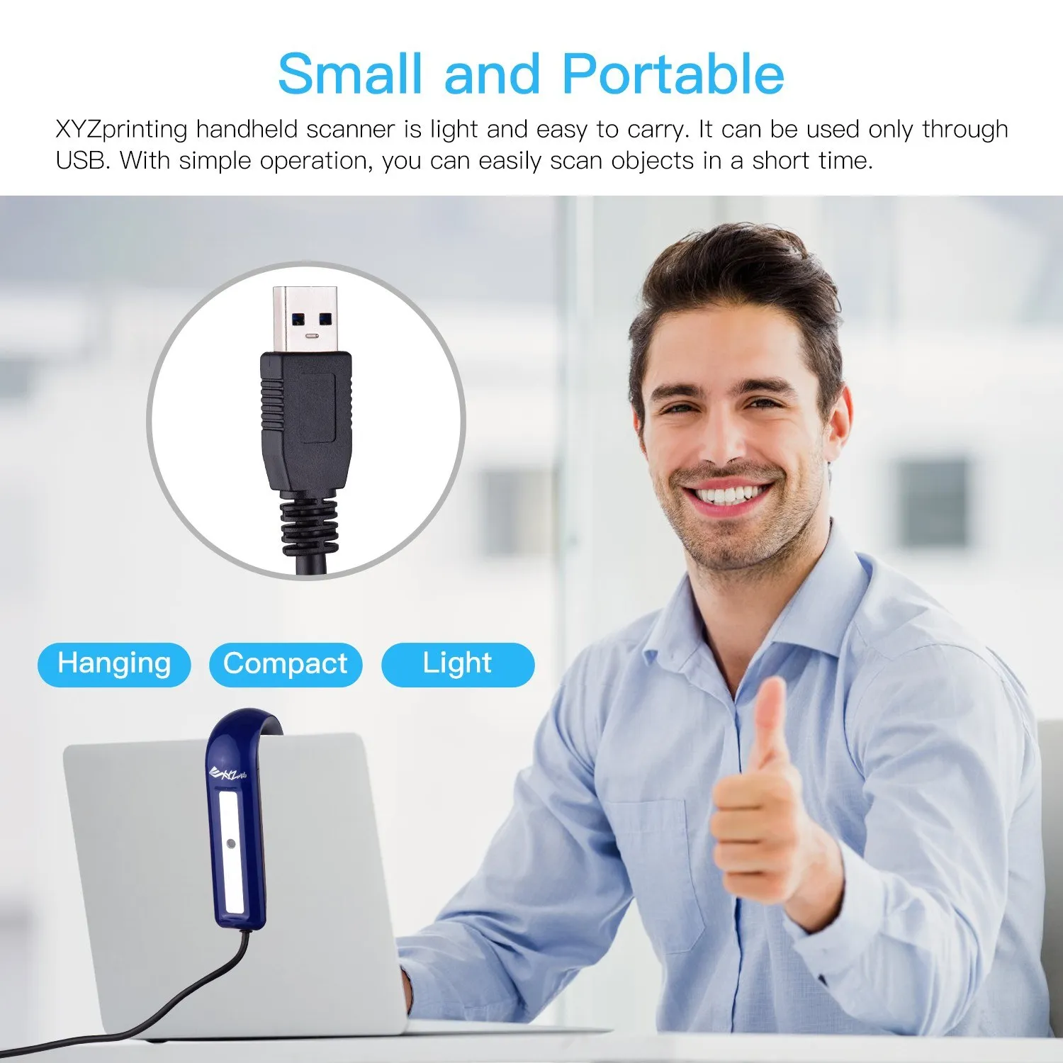 XYZprinting Handheld Full Color 3D Scanner - blue | Daraz.com.bd