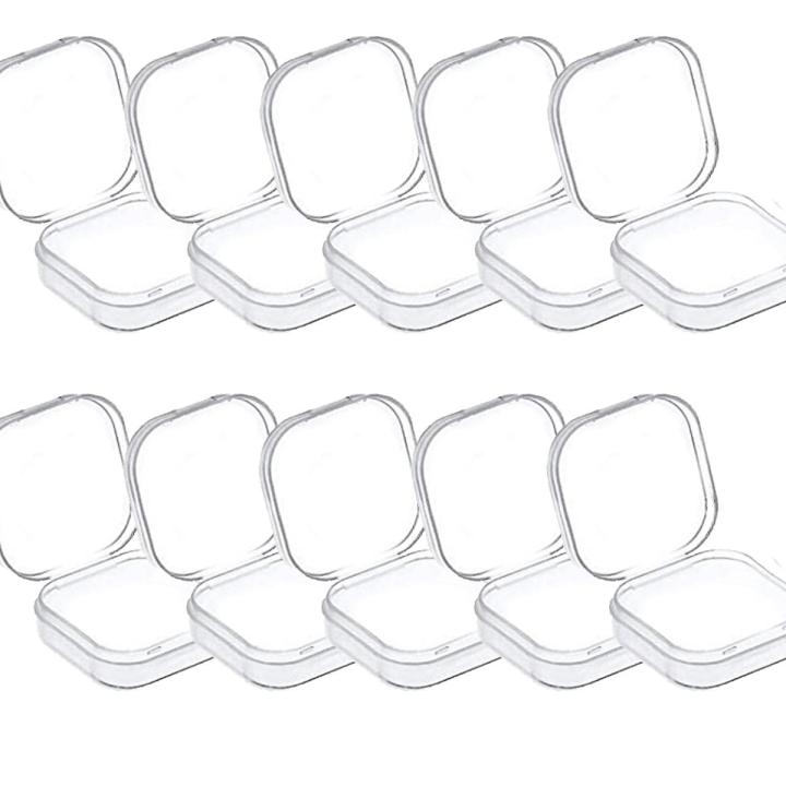 10/5/1 Pcs Transparent Mini Square Boxes -Plastic Jewelry Storage Case -Finishing Container ...