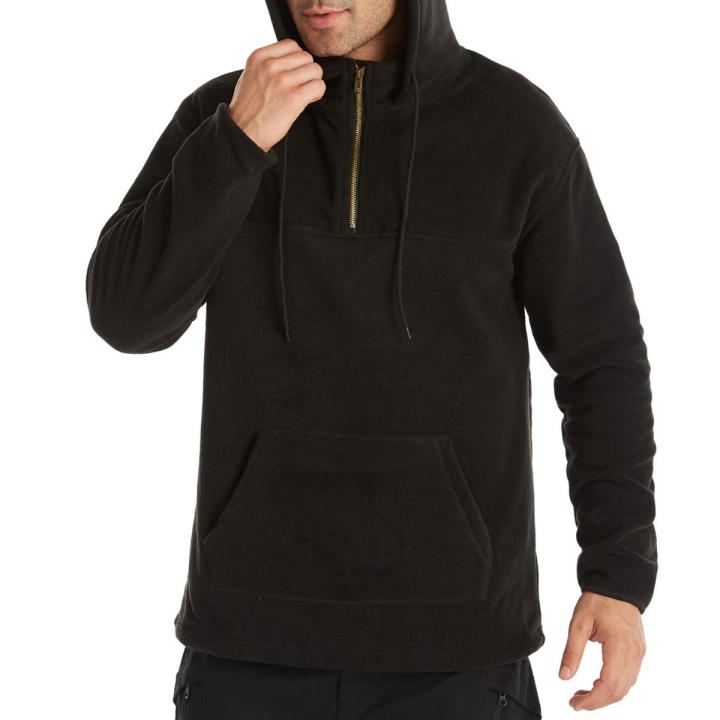 Men Hoodie Solid Color Thick Zipper Sweatshirt | Daraz.com.bd