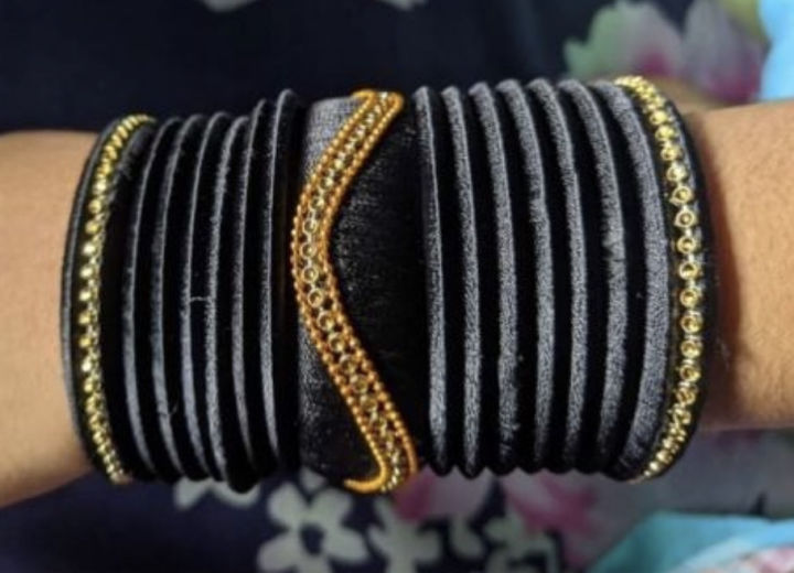 New fashionable Silk thread reshmi bangle Churi for women and girls ...