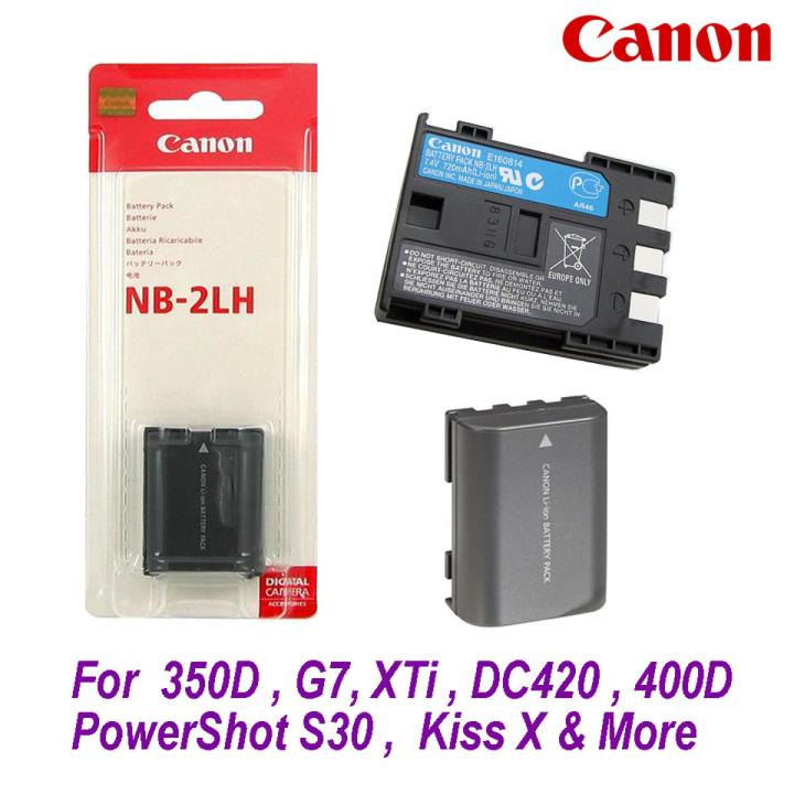 Canon NB-2LH Battery For 350D, 400D , Kiss X, Rebel XT , XTi , POWERSHOT G9 , POWERSHOT S30 ...