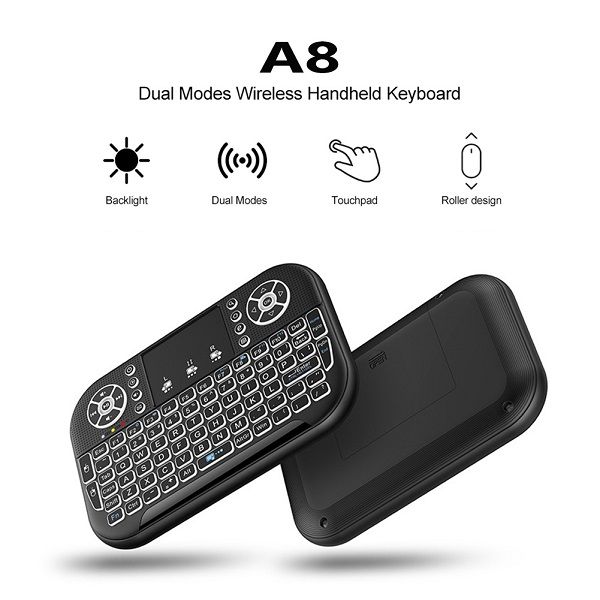 A8 Bluetooth Wireless Keyboard Dual Mode Touchpad Backlit | Daraz.com.bd