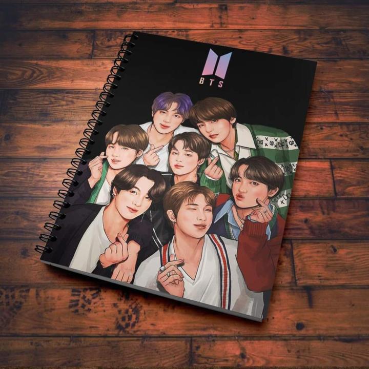 BTS Notebook Hd Print Waterproof Double Spiral 200 Pages | Daraz.com.bd