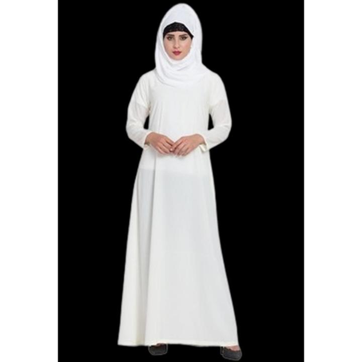 White borka new stylish borka dubai cherry fabrics borka white colour ...