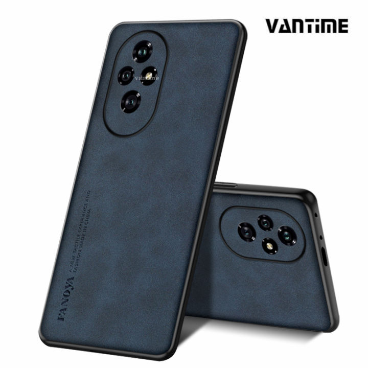 Vantime for Honor 200 5G Case PU Leather Slim Matte Hard Back Cover ...