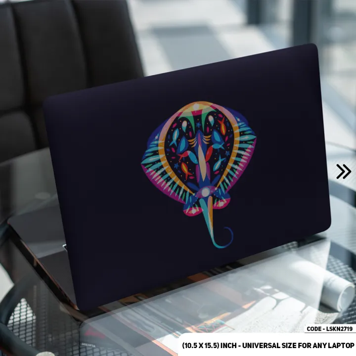 Neon Sea Fish Laptop Stickers & Laptop Skin Waterproof Removable Laptop ...