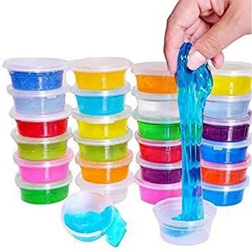 Slime 24 Set pcs for Kids Bottle Slime with Stone for Kids Play Non ...