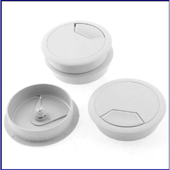 2 PCS Computer Desk Table Cable Hole Cover PVC Ware Cap White | Daraz ...