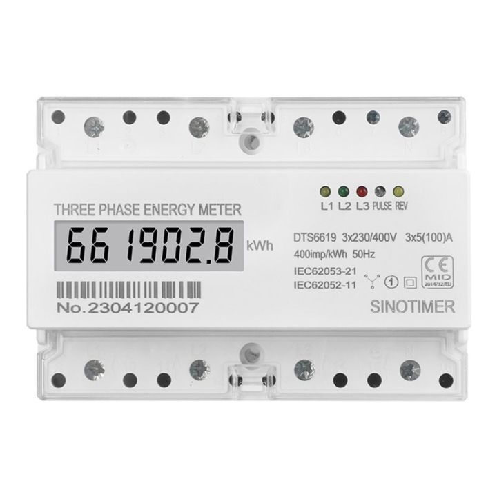 Meter Home Electricity Meter 3 Phase 4 Wires Analog Consumption Monitor ...
