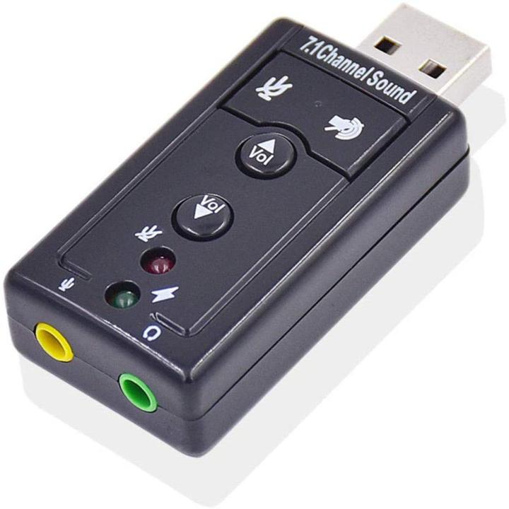 USB Sound Card volium - Black | Daraz.com.bd