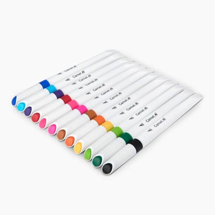 Camel Brush Pen 12 Shades (Multicolor) -Spinning Pen | Daraz.com.bd