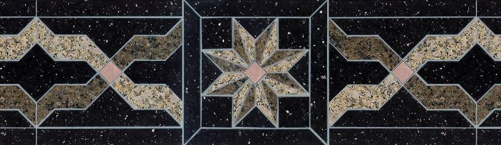 Wall Border Sticker - Libra Stone Tile Pattern - Roll 3 inch by 12 ft ...