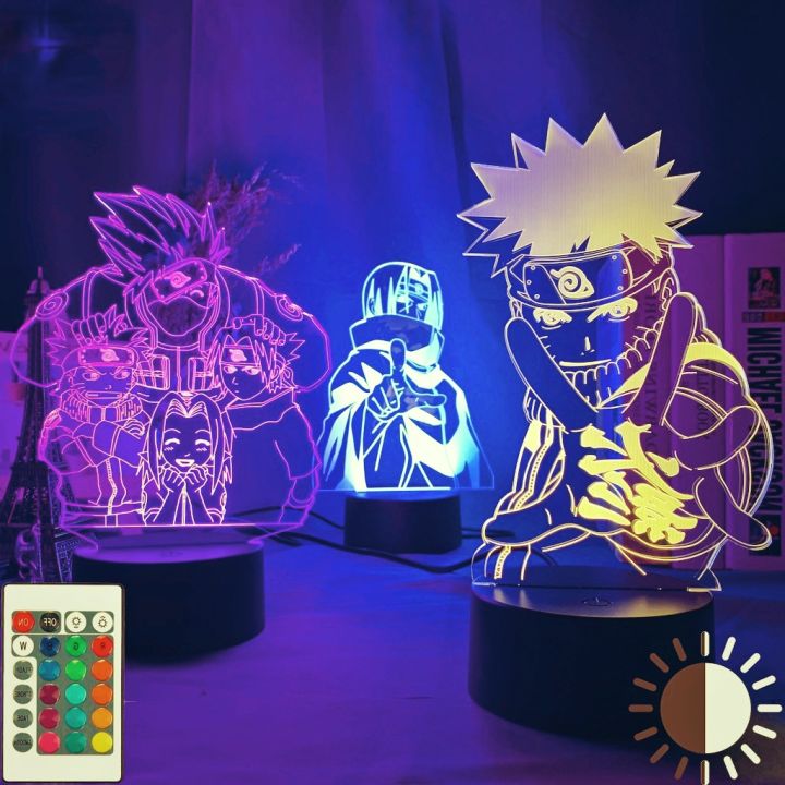 3D Lamp Anime Naruto Uzumaki Led Nightlight Kids Bedroom Night Light ...