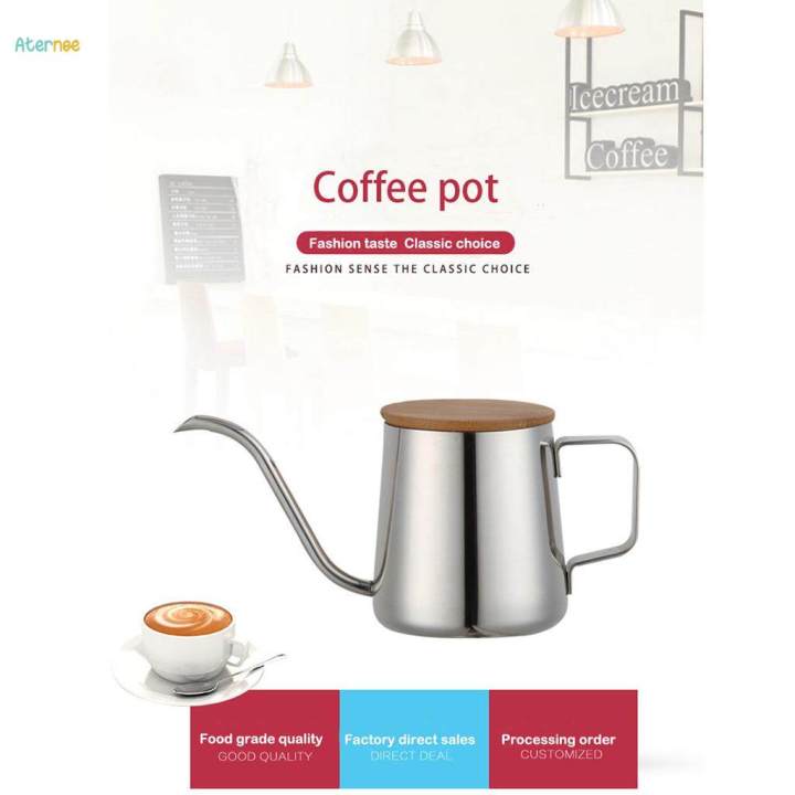Gooseneck Hand Drip Coffee Pot Stainless Steel Pour Over Tea Kettle ...