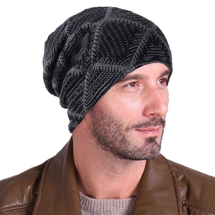 【Innovative】 New Style Winter hats for men Knitted wool Beanies plus ...