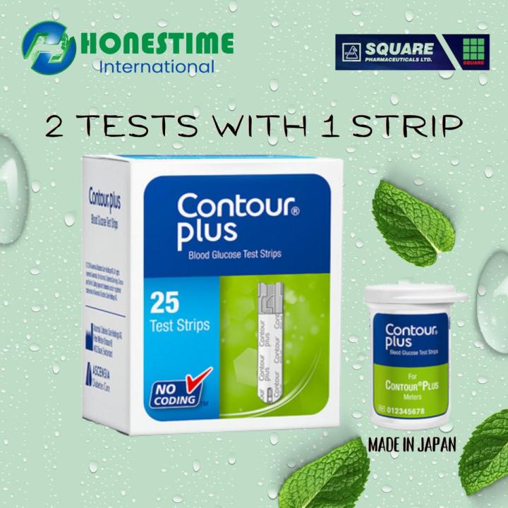 Contour Plus Blood Glucose Test Strips - 25pcs | Daraz.com.bd