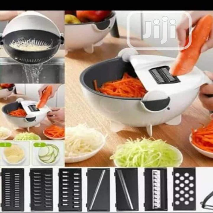 New 9 in 1 Multifunction Magic Rotate Vegetable Cutter with Drain ...
