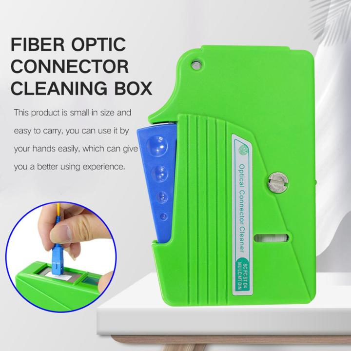 Fiber Optic Connector Cleaning Box Cassette Type Fiber Optic Jumper End ...