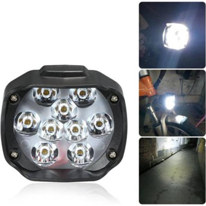 1Pcs 9LED Car Motorcycle LED External Lights Fog Light Headlight ...