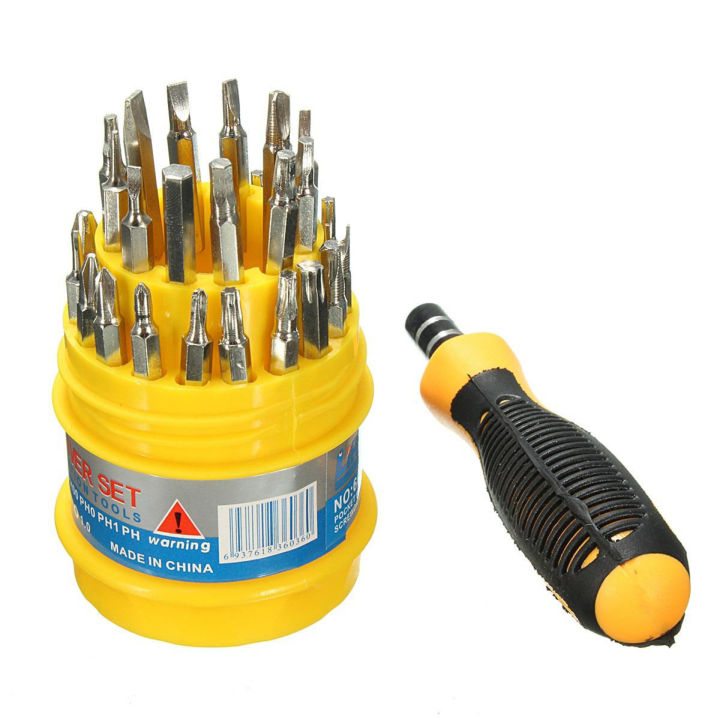 31-in-1 Screwdriver Tool Set For Precision Instrument- Yellow | Daraz ...